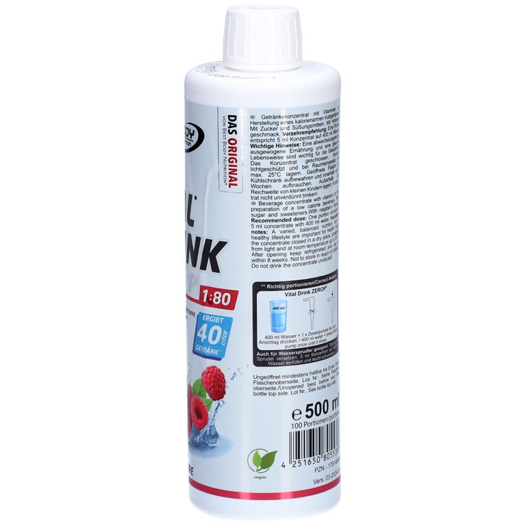 Best Body nutrition VITAL DRINK ZEROP® 500 ml - Shop Apotheke