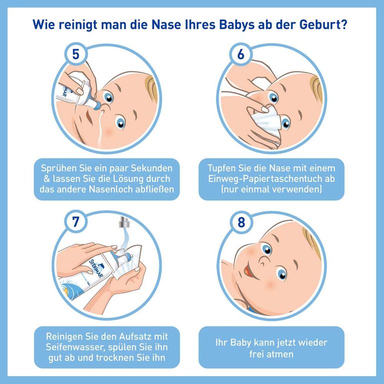 Stérimar Verstopfte Nase Baby, 100% natürliches Meerwasser Nasenspray ...