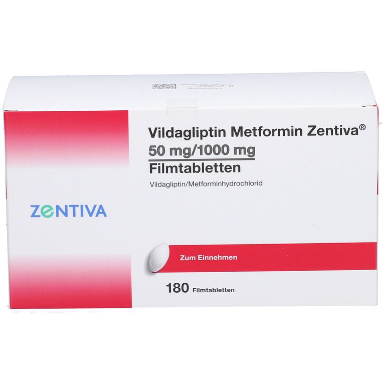 VILDAGLIPTIN Metformin Zentiva 50 mg/1000 mg FTA 180 St mit dem E ... VILDAGLIPTIN Metformin Zentiva 50 mg/1000 mg FTA 180 St mit dem E ...