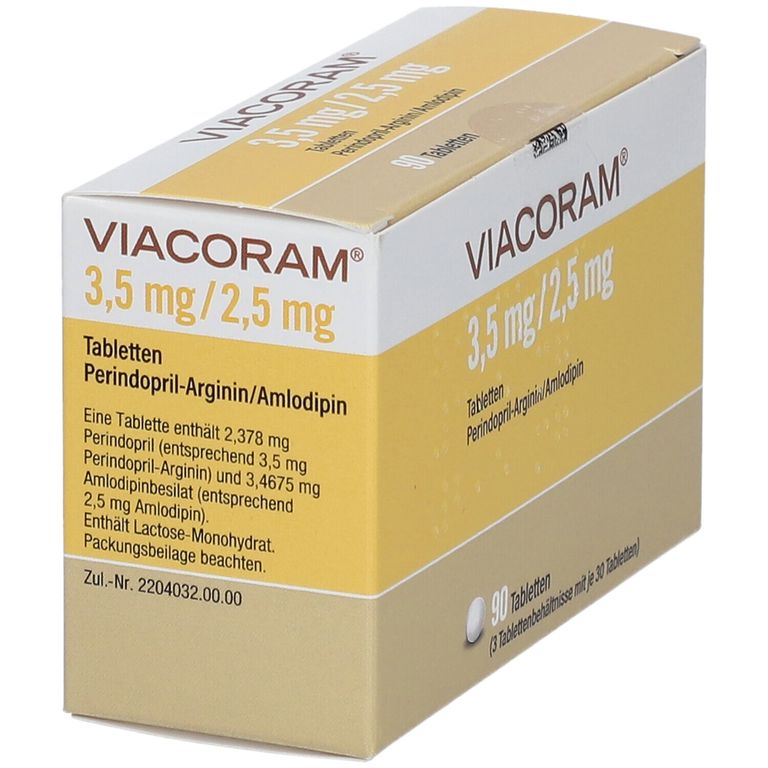VIACORAM 3,5 mg/2,5 mg Tabletten 90 St mit dem E-Rezept kaufen - Shop ...