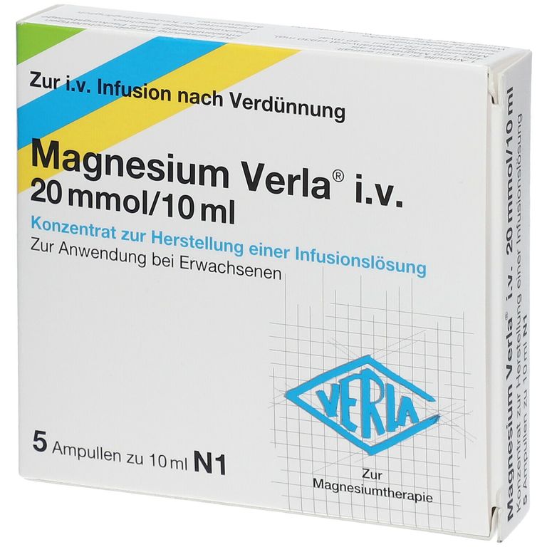 Magnesium Verla® i.v. 20mmol/10 ml 5 St - Shop Apotheke
