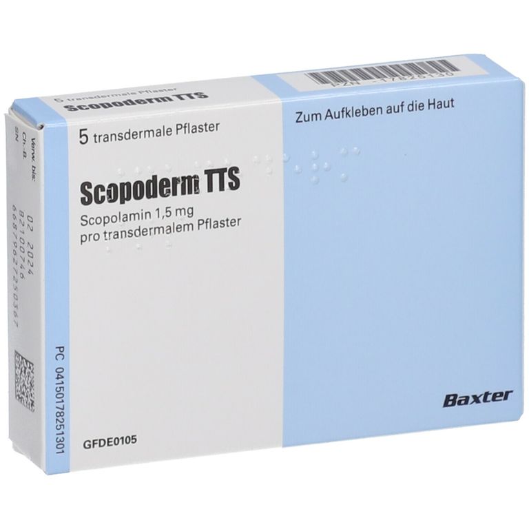 SCOPODERM TTS transdermale Pflaster 5 St mit dem E-Rezept kaufen - Shop ...