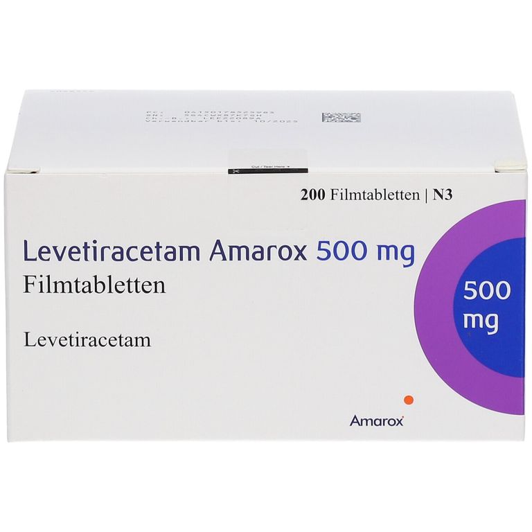 LEVETIRACETAM Amarox 500 mg Filmtabletten 200 St mit dem E-Rezept ...