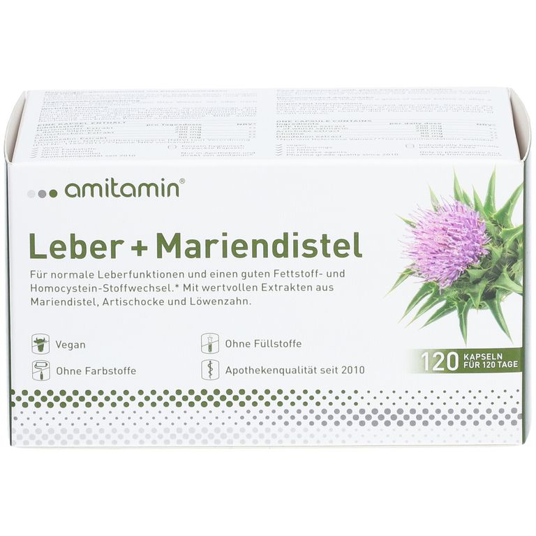 amitamin® Leber + Mariendistel 120 St - Shop Apotheke