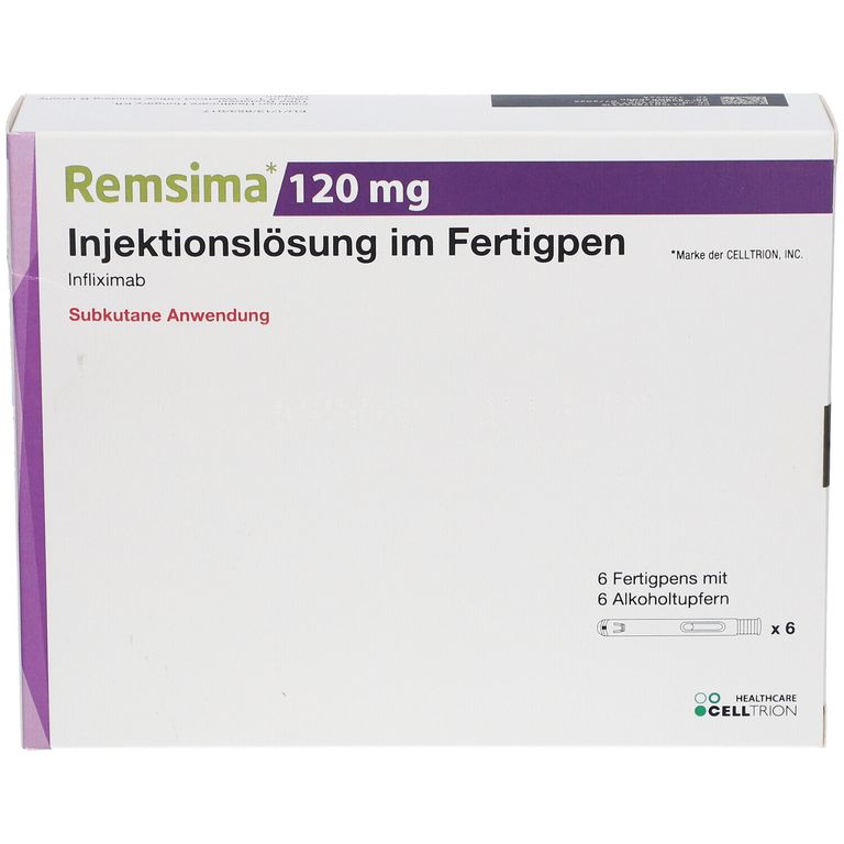 REMSIMA 120 mg Injektionslösung im Fertigpen 6 St mit dem E-Rezept ...