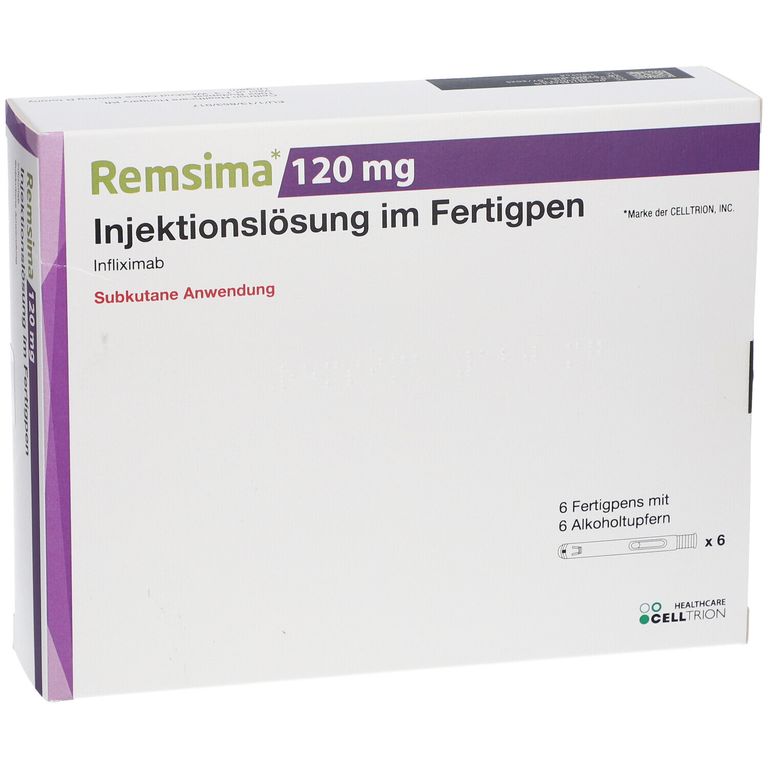 REMSIMA 120 mg Injektionslösung im Fertigpen 6 St mit dem E-Rezept ...