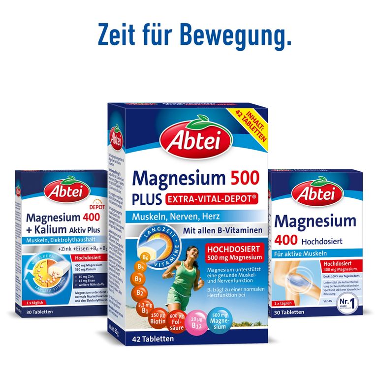 Abtei Magnesium 500 Plus 42 St - Shop Apotheke