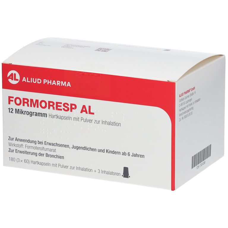 FORMORESP AL 12 µg Hartkapseln m.Plv.z.Inhalation 3x60 St mit dem E ...