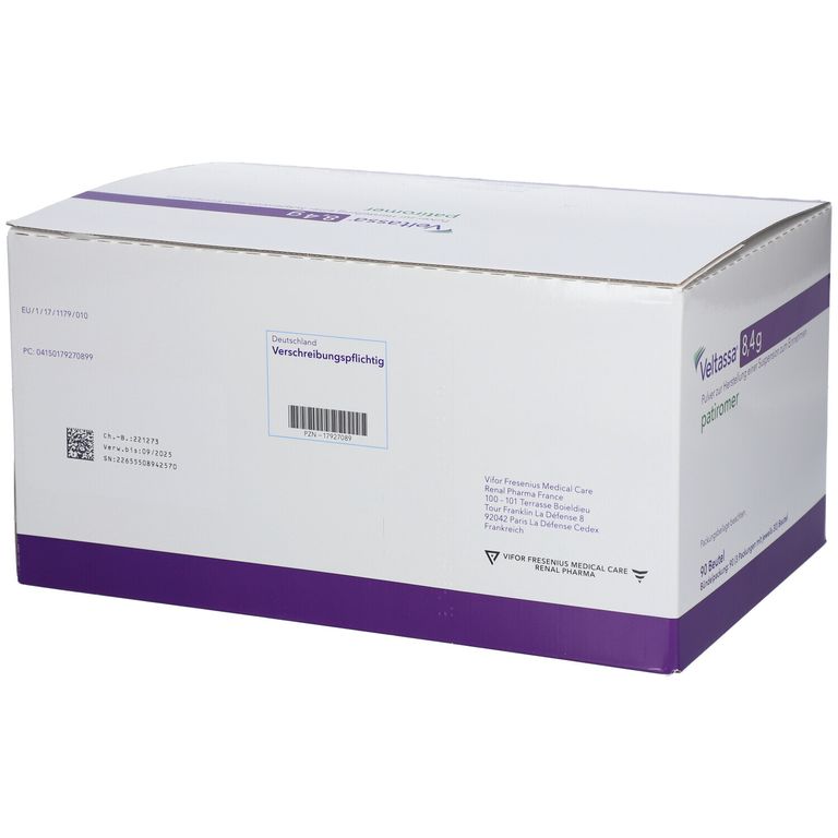 VELTASSA 8,4 g Pulver z.Herstell.e.Susp.z.Einn. 3x30 St mit dem E ...