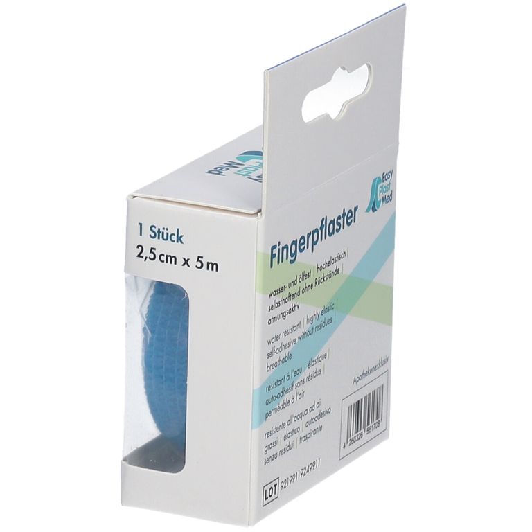 Easy Plast Med Fingerpflaster 2,5 cm x 5 m blau 1 St - Shop Apotheke