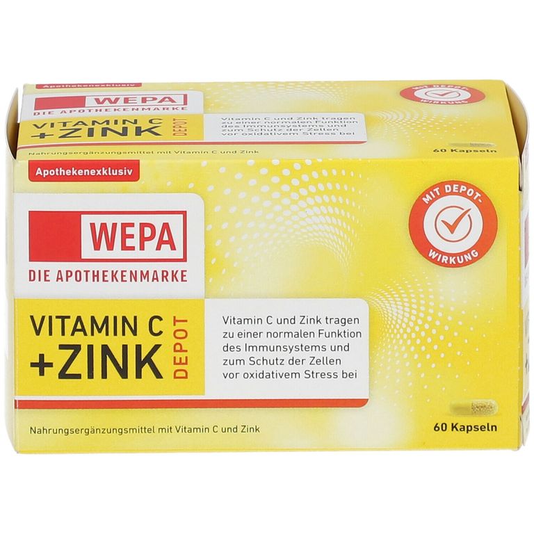 WEPA Vitamin C+Zink Kapseln 60 St - Shop Apotheke