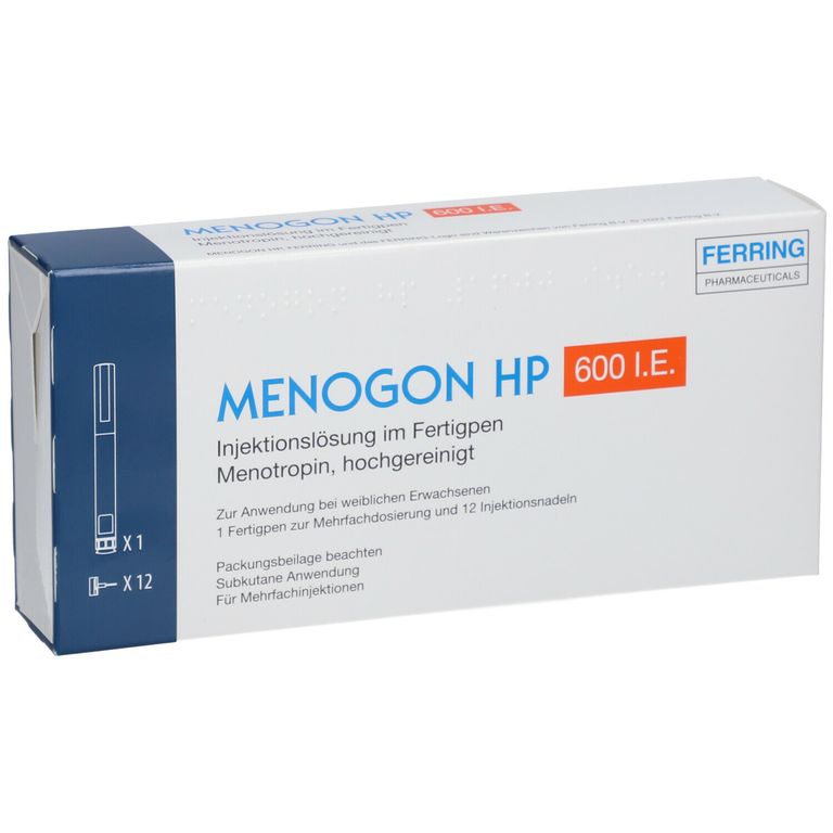 MENOGON HP 600 I.E. Inj.-Lsg.in einem Fertigpen 1 St mit dem E-Rezept ...