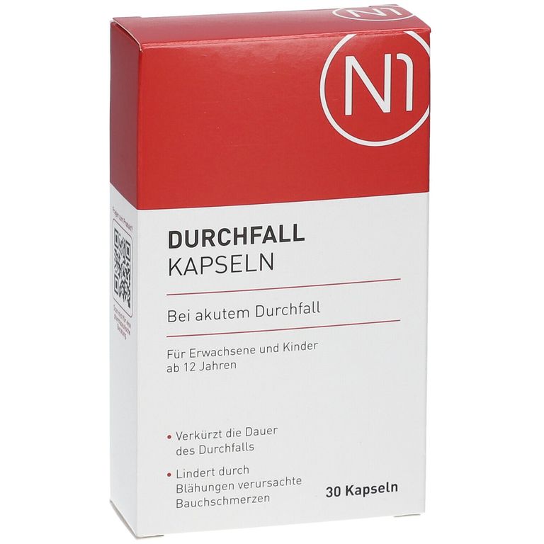 N1 Durchfall Kapseln – verkürzen die Dauer & adsorbieren Toxine ...