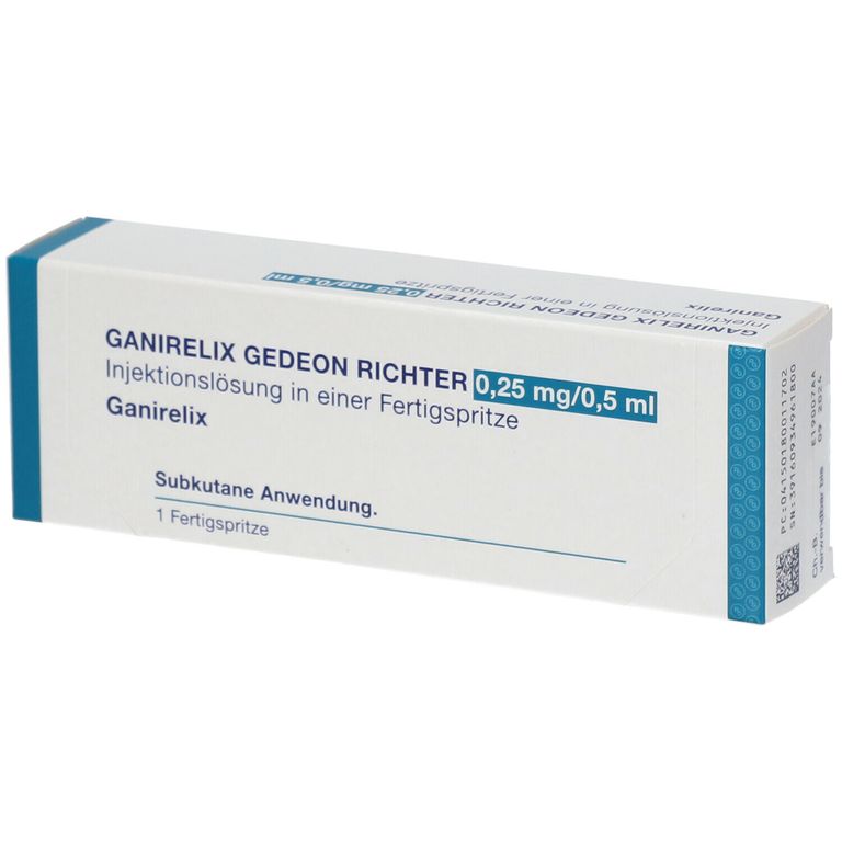 GANIRELIX Gedeon Richter 0,25mg/0,5ml Inj.-Lsg.FS 1 St mit dem E-Rezept ...