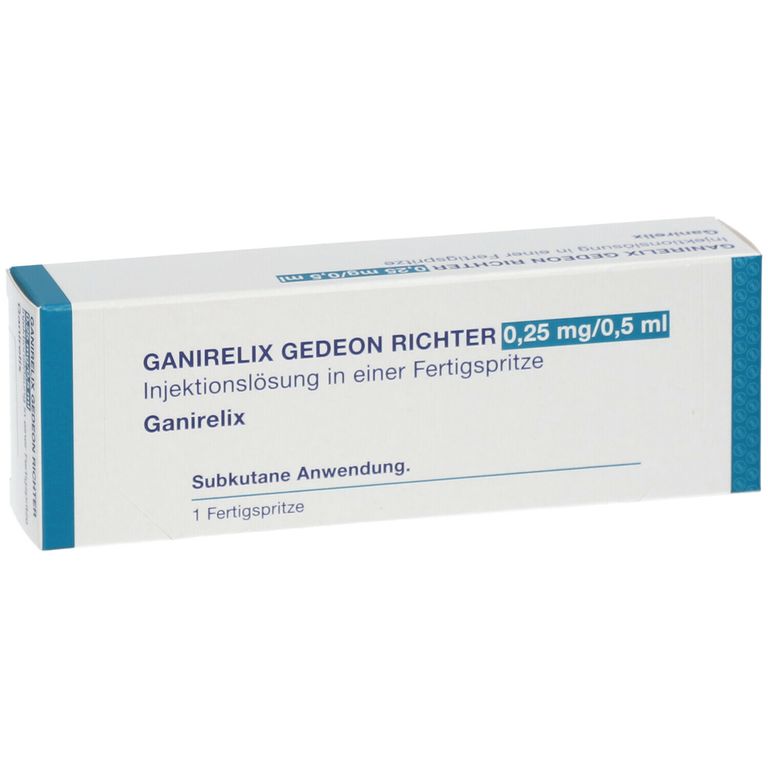 GANIRELIX Gedeon Richter 0,25mg/0,5ml Inj.-Lsg.FS 1 St mit dem E-Rezept ...