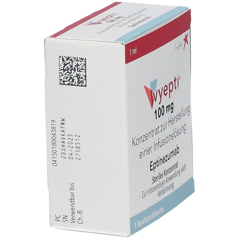 VYEPTI 100 mg Konz.z.Herst.e.Infusionslösung Dsfl. 1 St mit dem E ...