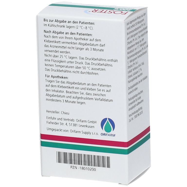 FOSTER 200/6 µg 120 Hub Dosieraerosol 1 St mit dem E-Rezept kaufen ...
