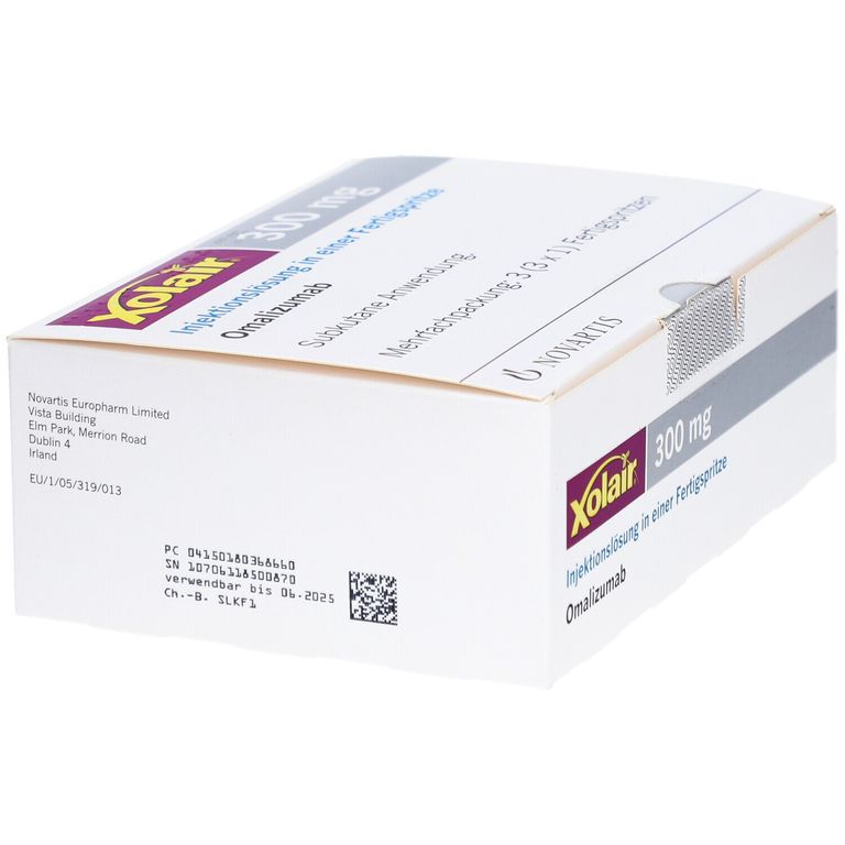 XOLAIR 300 mg Injektionslösung i.e.Fertigspritze 3x1 St mit dem E ...