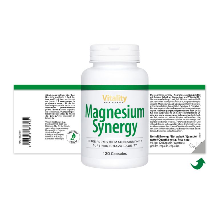 MAGNESIUM SYNERGY Komplex Glycinat Malat & Citrat 93,7 g - Shop Apotheke