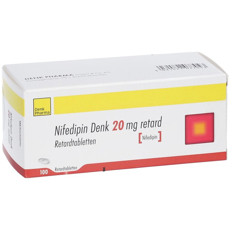 NIFEDIPIN Denk 20 mg retard Tabletten 100 St mit dem E-Rezept kaufen ...