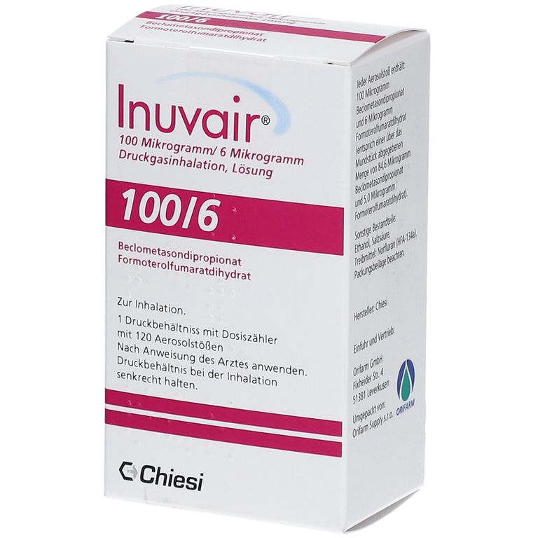 INUVAIR 100/6 µg 120 Hub Druckgasinhalat 1 St mit dem E-Rezept kaufen ...