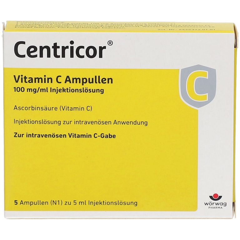 Centricor® Vitamin C Ampullen 100 mg/ml Injektionslösung 5x5 ml - Shop ...