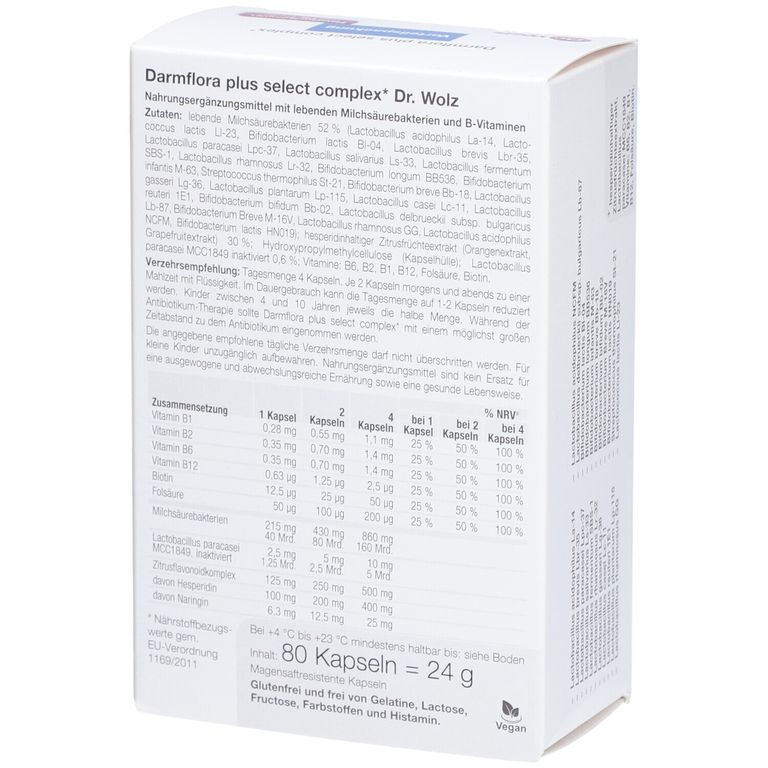 Dr. Wolz Darmflora select complex* 80 St - Shop Apotheke