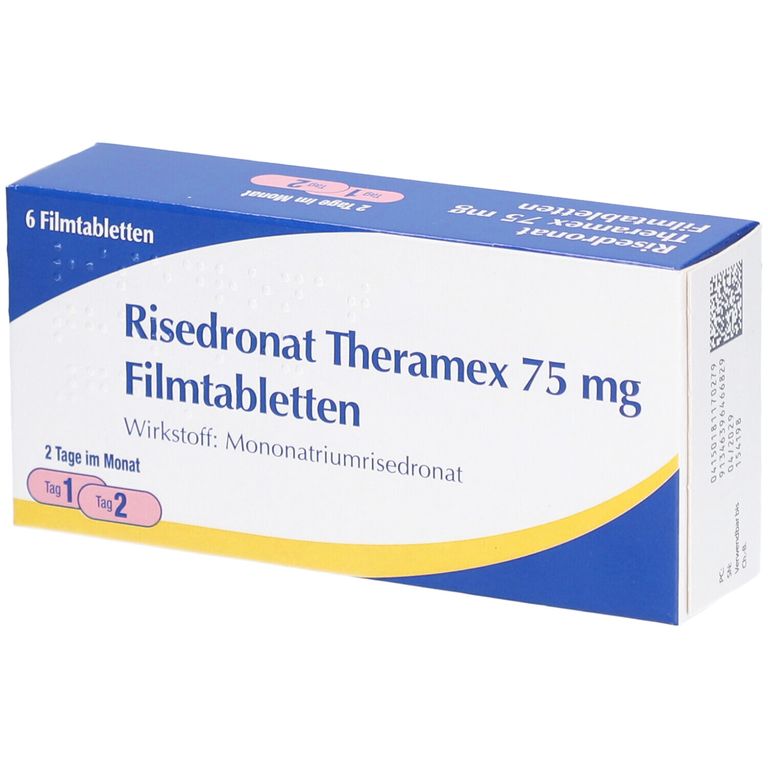 RISEDRONAT Theramex 75 mg Filmtabletten 6 St mit dem E-Rezept kaufen ...