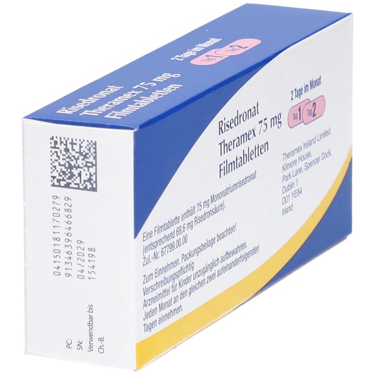 RISEDRONAT Theramex 75 mg Filmtabletten 6 St mit dem E-Rezept kaufen ...