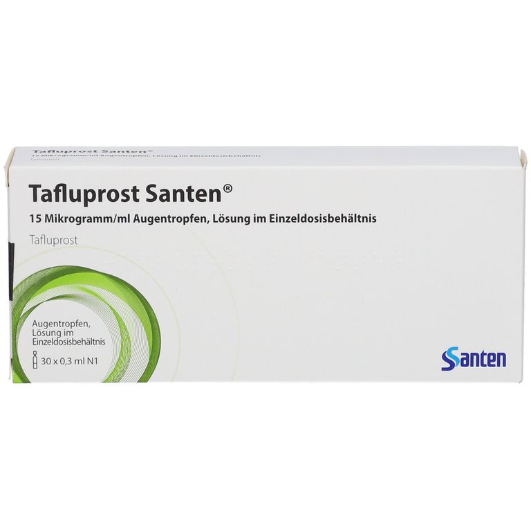 TAFLUPROST Santen 15 µg/ml Augentr.Einzeldosisbeh. 30x0,3 ml mit dem E ...