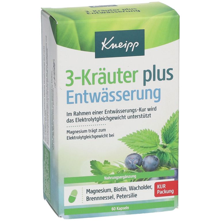 Kneipp 3-Kräuter plus Entwässerung Kapseln 60 St - Shop Apotheke