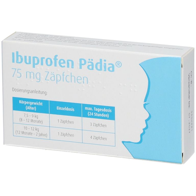 Ibuprofen Pädia® 75 mg Zäpfchen 10 St - Shop Apotheke
