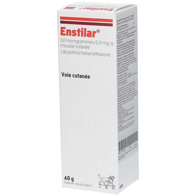 ENSTILAR 50 µg/g + 0,5 mg/g Schaum z.Anw.a.d.Haut 60 g mit dem E-Rezept ...