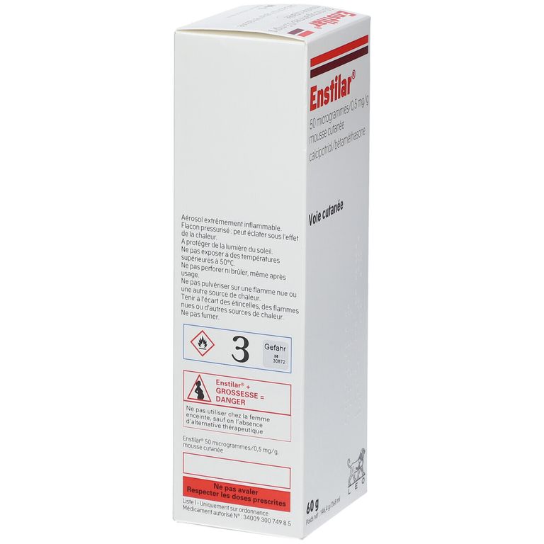 ENSTILAR 50 µg/g + 0,5 mg/g Schaum z.Anw.a.d.Haut 60 g mit dem E-Rezept ...
