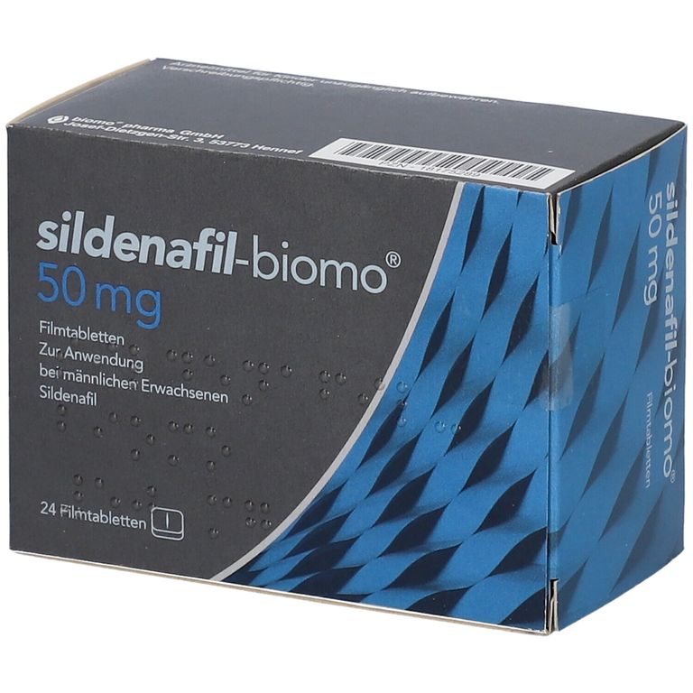 SILDENAFIL-biomo 50 mg Filmtabletten 24 St mit dem E-Rezept kaufen - Shop Apotheke