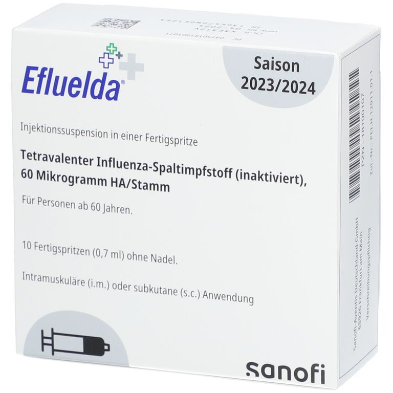 EFLUELDA 2023/2024 Inj.-Susp.i.e.Fertigspr.o.Kan 10 St mit dem E-Rezept ...