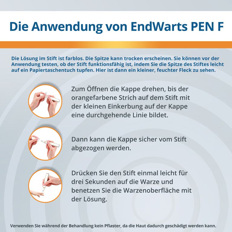 EndWarts PEN F: Warzen entfernen, Warzenentferner mit Ameisensäure, zur ...