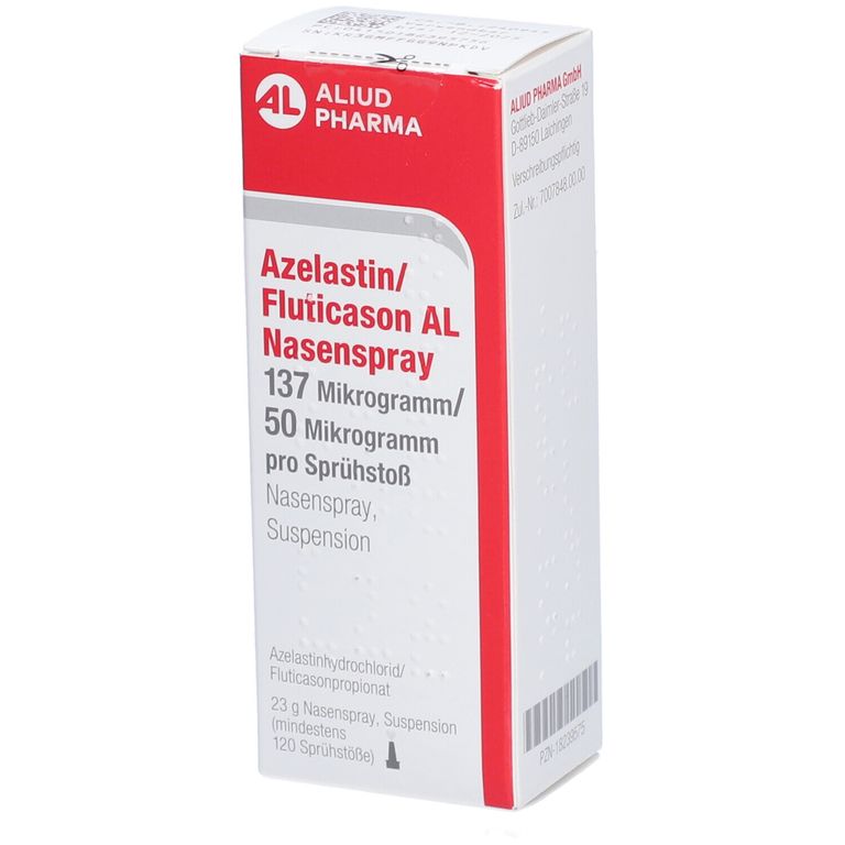 AZELASTIN/Fluticason AL Nasenspr.137/50µg/Sprühst. 23 g mit dem E ...