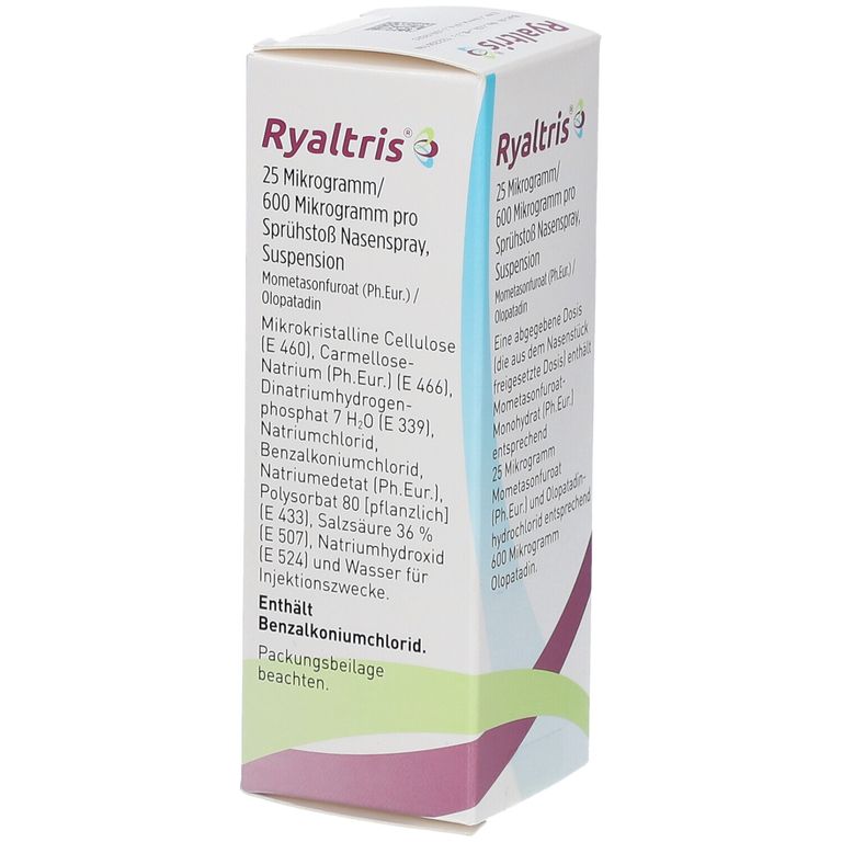 RYALTRIS 25 µg/600 µg/Sprühst.Nasenspr.240 Spr.St. 29 g mit dem E ...