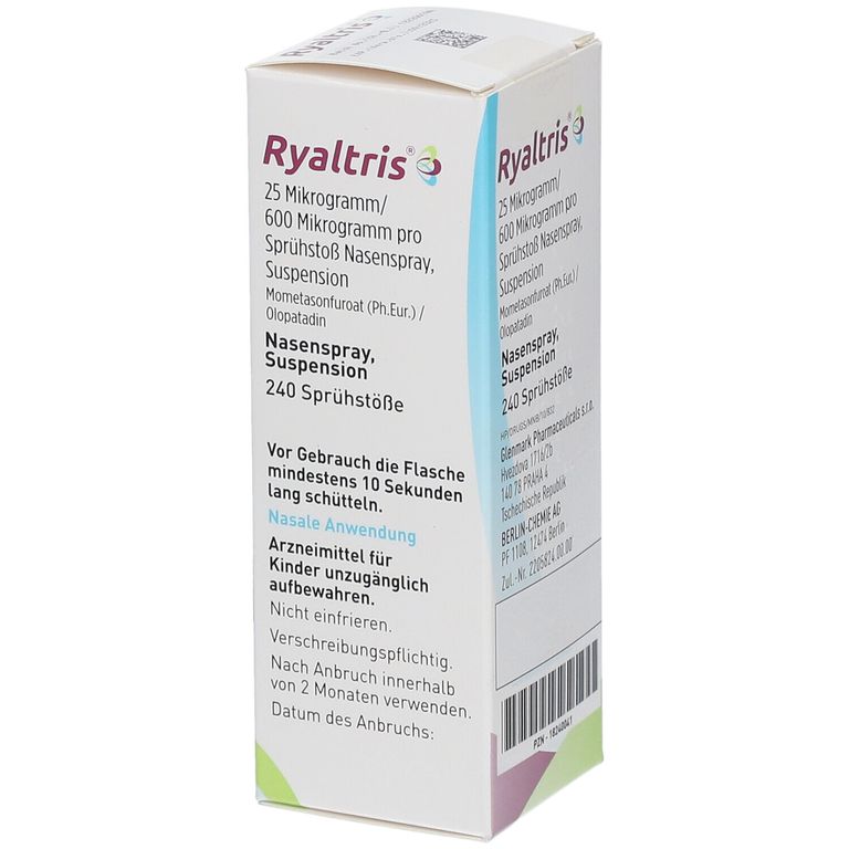 RYALTRIS 25 µg/600 µg/Sprühst.Nasenspr.240 Spr.St. 29 g mit dem E ...