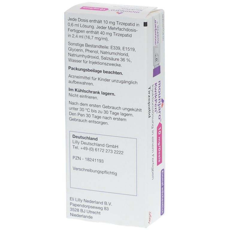 MOUNJARO 10 mg/Dosis KwikPen Inj.-Lsg.Fertigpen 3 St mit dem E-Rezept ...