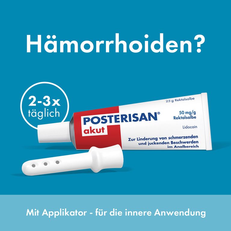 Posterisan akut Hämorrhoidensalbe (Lidocain) bei starkem Juckreiz ...