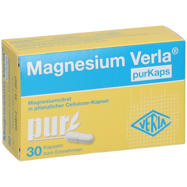 Magnesium Verla® purKaps Kapseln 30 St - Shop Apotheke