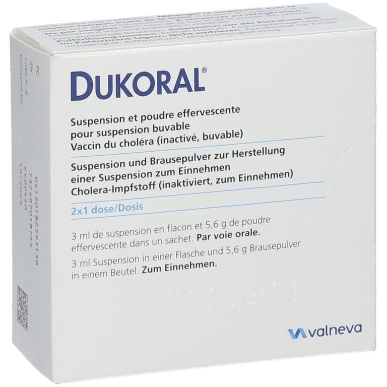 DUKORAL Suspension und Brauseplv.z.H.Susp.z.Einn. 2x1 St mit dem E ...