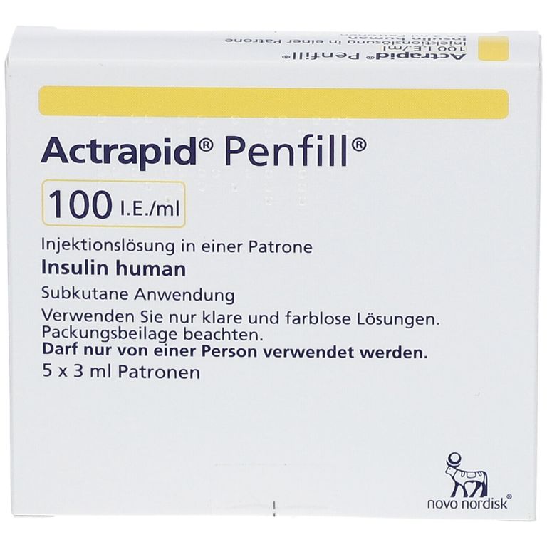 ACTRAPID Penfill 100 I.E./ml Inj.-Lsg.i.Patrone 5x3 ml mit dem E-Rezept ...