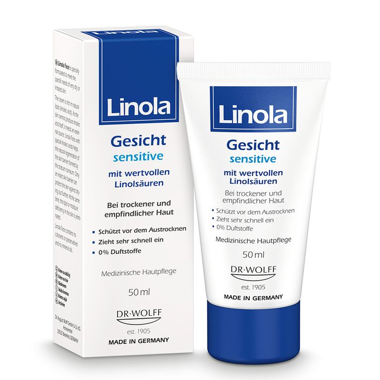 Linola Gesicht sensitive - Gesichtscreme für trockene und empfindliche ...