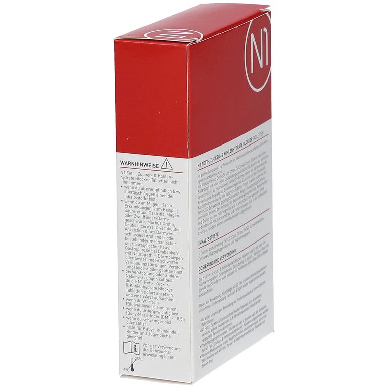 N1 Fettblocker zum Abnehmen - blockt auch Kohlenhydrate & Zucker 45 St ...