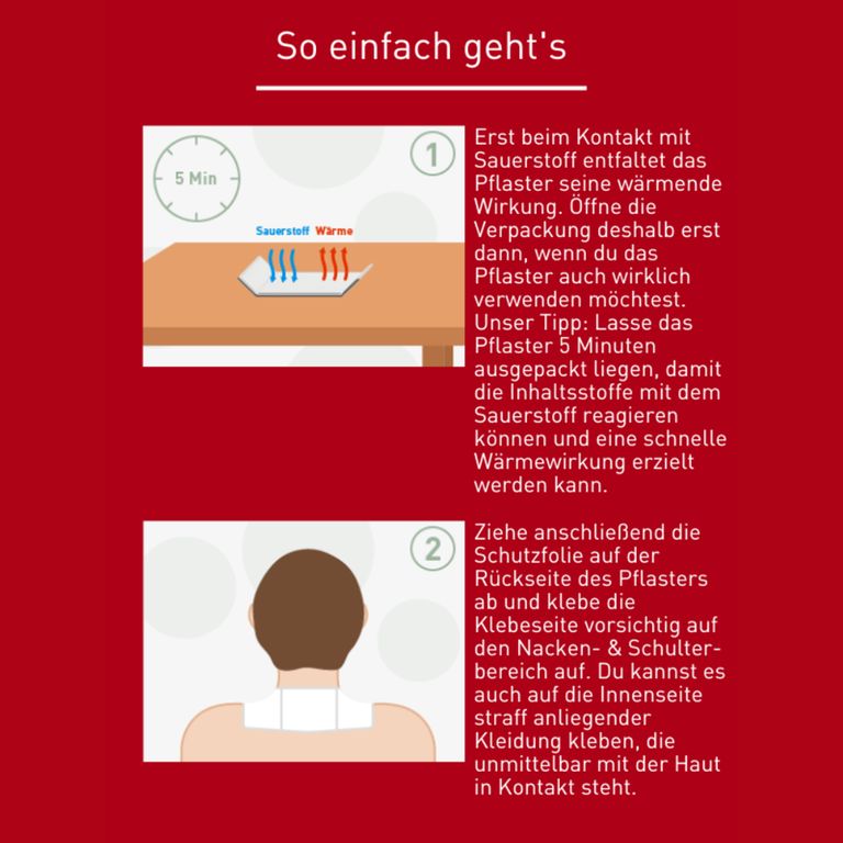 N1 Wärmepflaster für Schultern & Nacken – bis zu 8 Stunden Wärme 4 St ...
