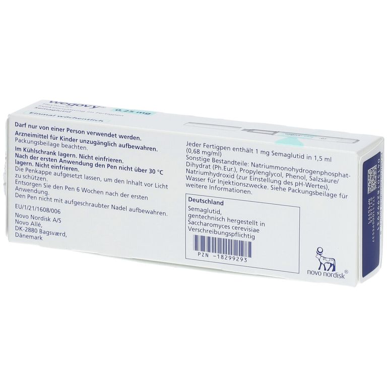 WEGOVY 0,25 mg FlexTouch Injektionslsg.Fertigpen 1x1,5 ml mit dem E ...