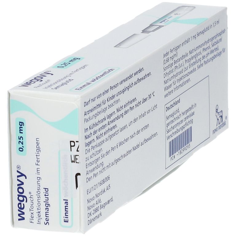 WEGOVY 0,25 mg FlexTouch Injektionslsg.Fertigpen 1x1,5 ml mit dem E-Rezept kaufen - Shop Apotheke